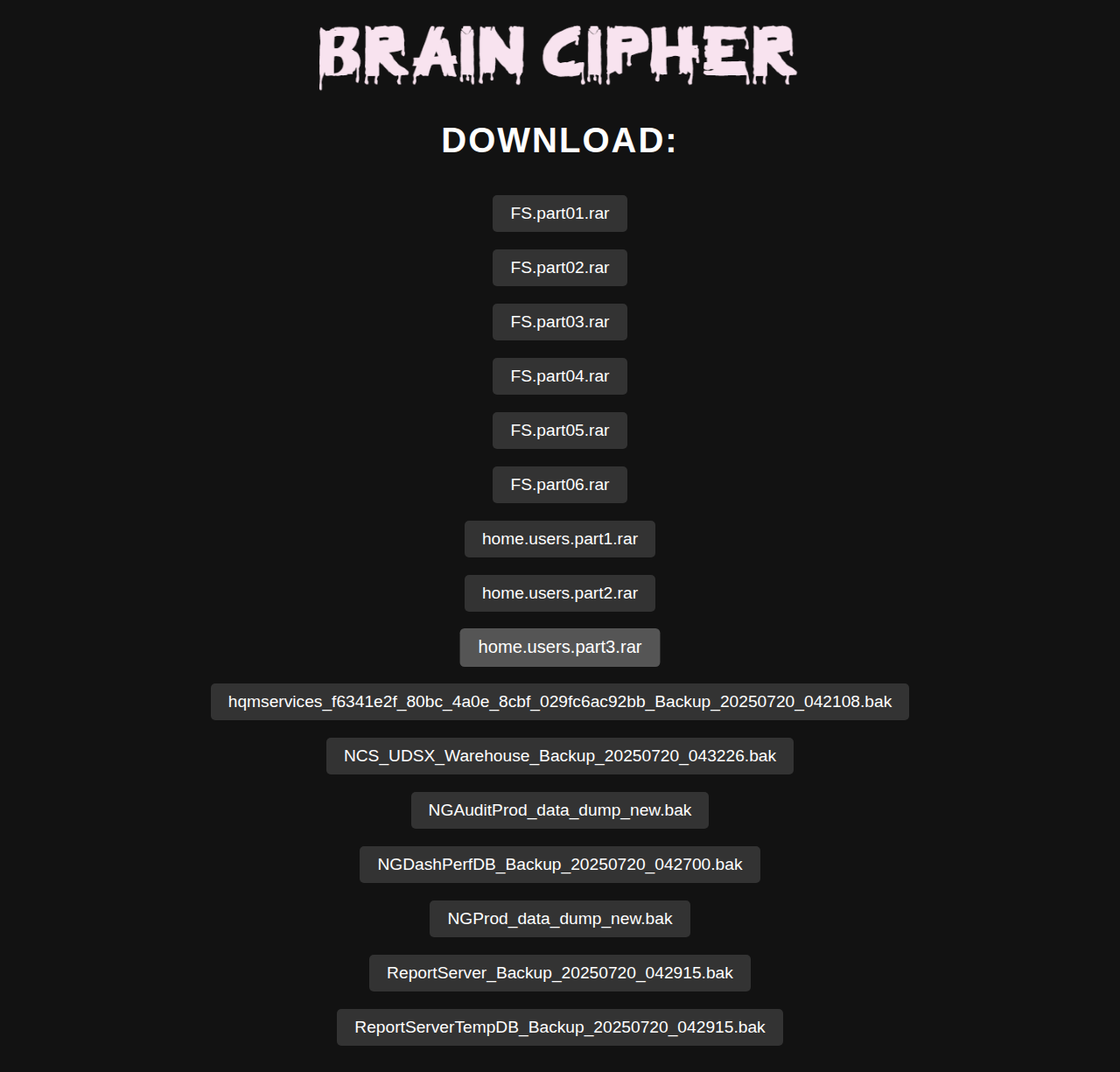 brain cipher details