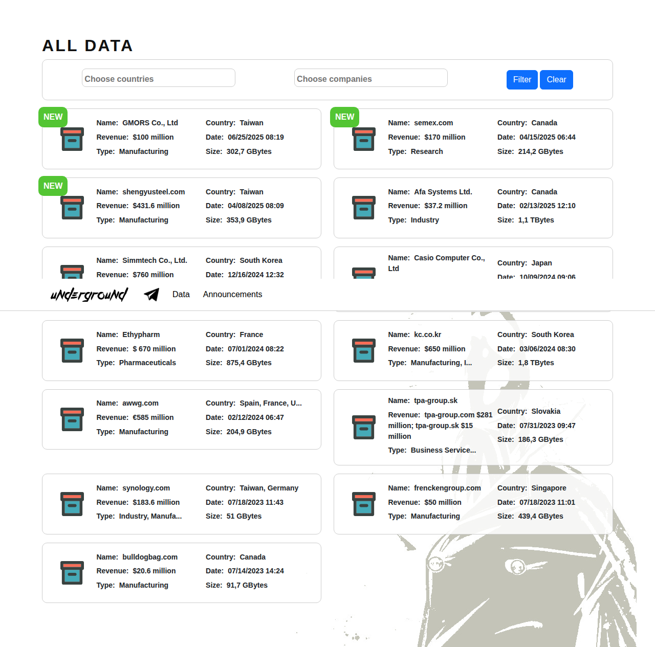 team underground details